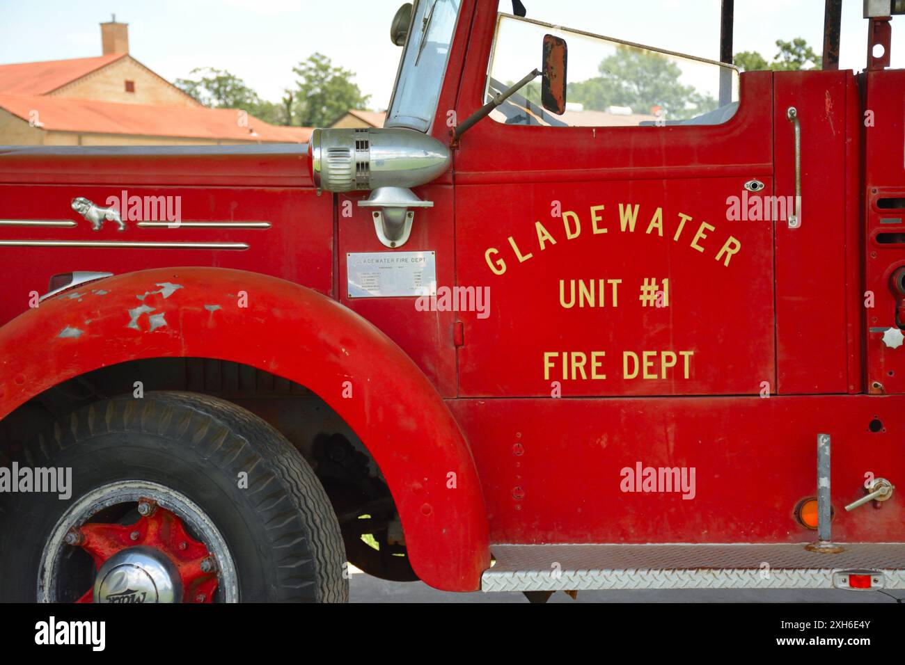 Antique Fire Truck Gladewater, Texas Stock Photo - Alamy