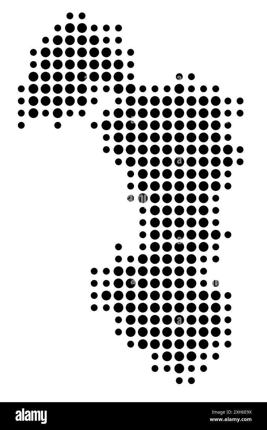 Symbol Map of the Region Trnavsky (Slovakia) showing the state/province ...