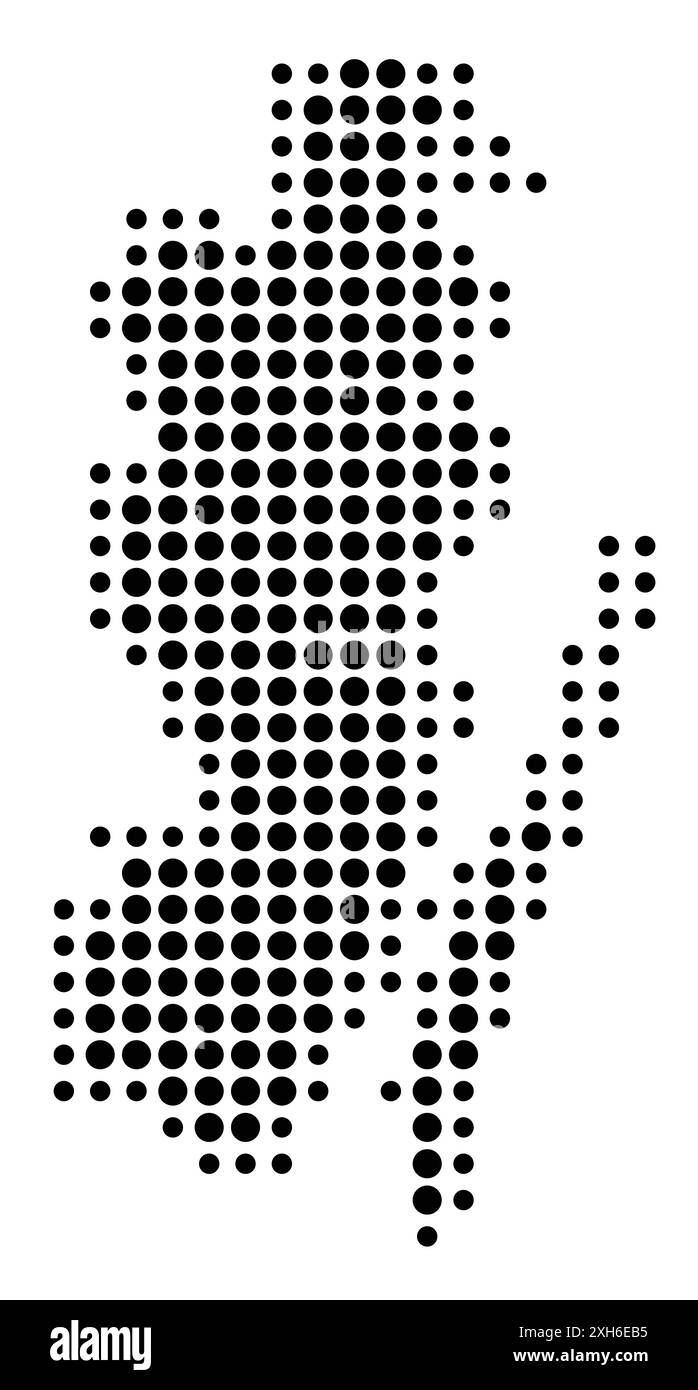 Symbol Map of the County Kalmar (Sweden) showing the state/province ...