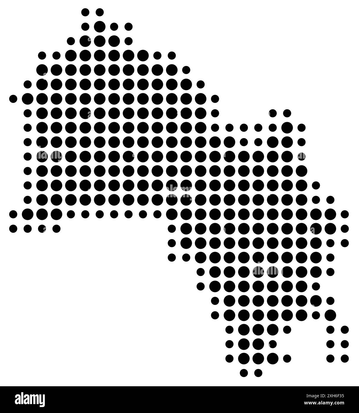 Symbol Map of the County Buskerud (Norway) showing the state/province ...