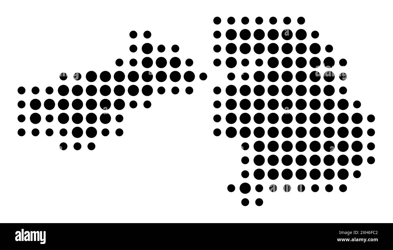 Symbol Map of the Metropolitan City Incheon (South Korea) showing the ...