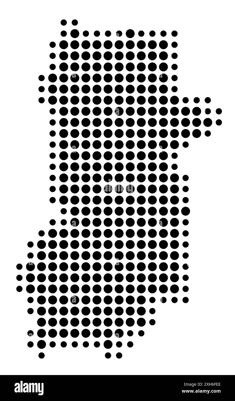 Symbol Map of the Prefecture Nara (Japan) showing the state/province ...