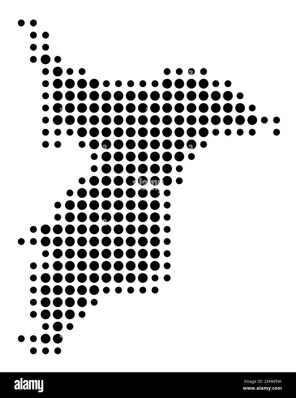 Symbol Map of the Prefecture Chiba (Japan) showing the state/province ...