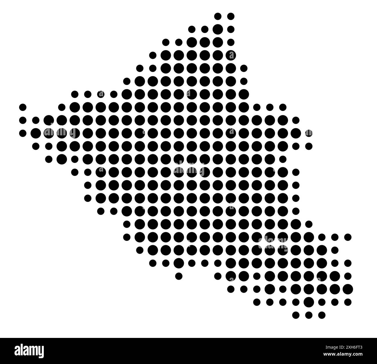 Symbol Map of the Union Territory Ladakh (India) showing the state ...