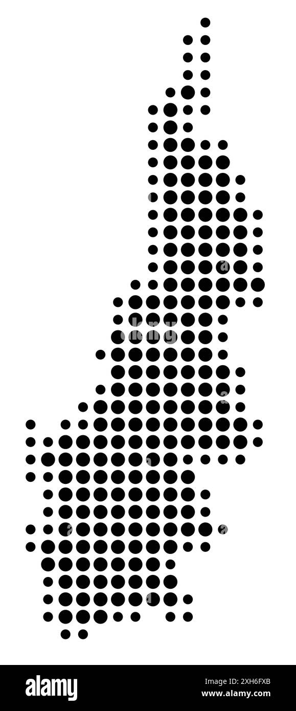 Symbol Map of the Province Sulawesi Barat (Indonesia) showing the state ...