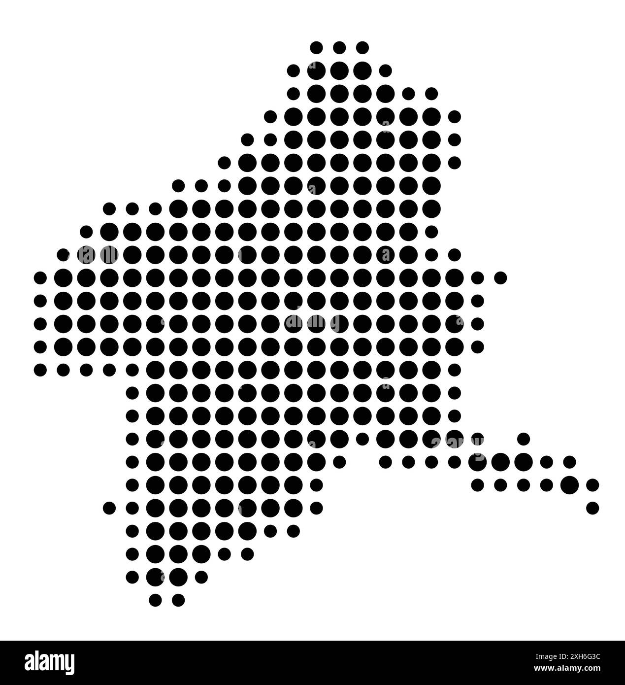 Symbol Map of the Prefecture Gunma (Japan) showing the state/province ...