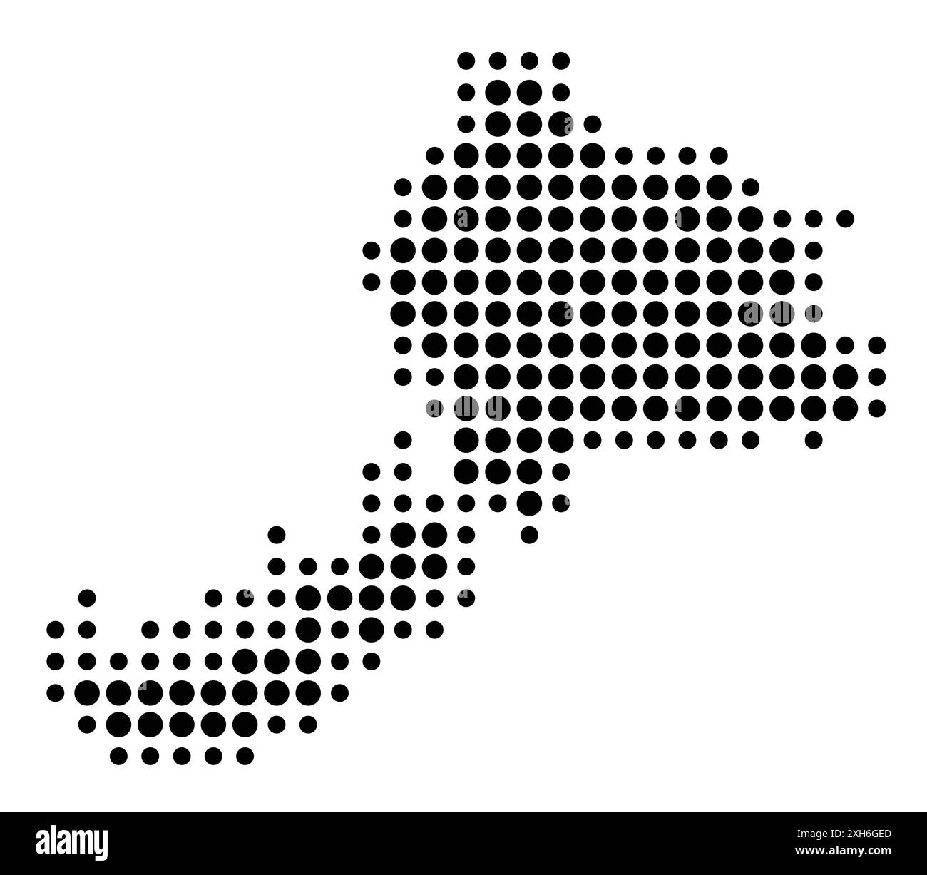 Fukui vector outline map Black and White Stock Photos & Images - Alamy