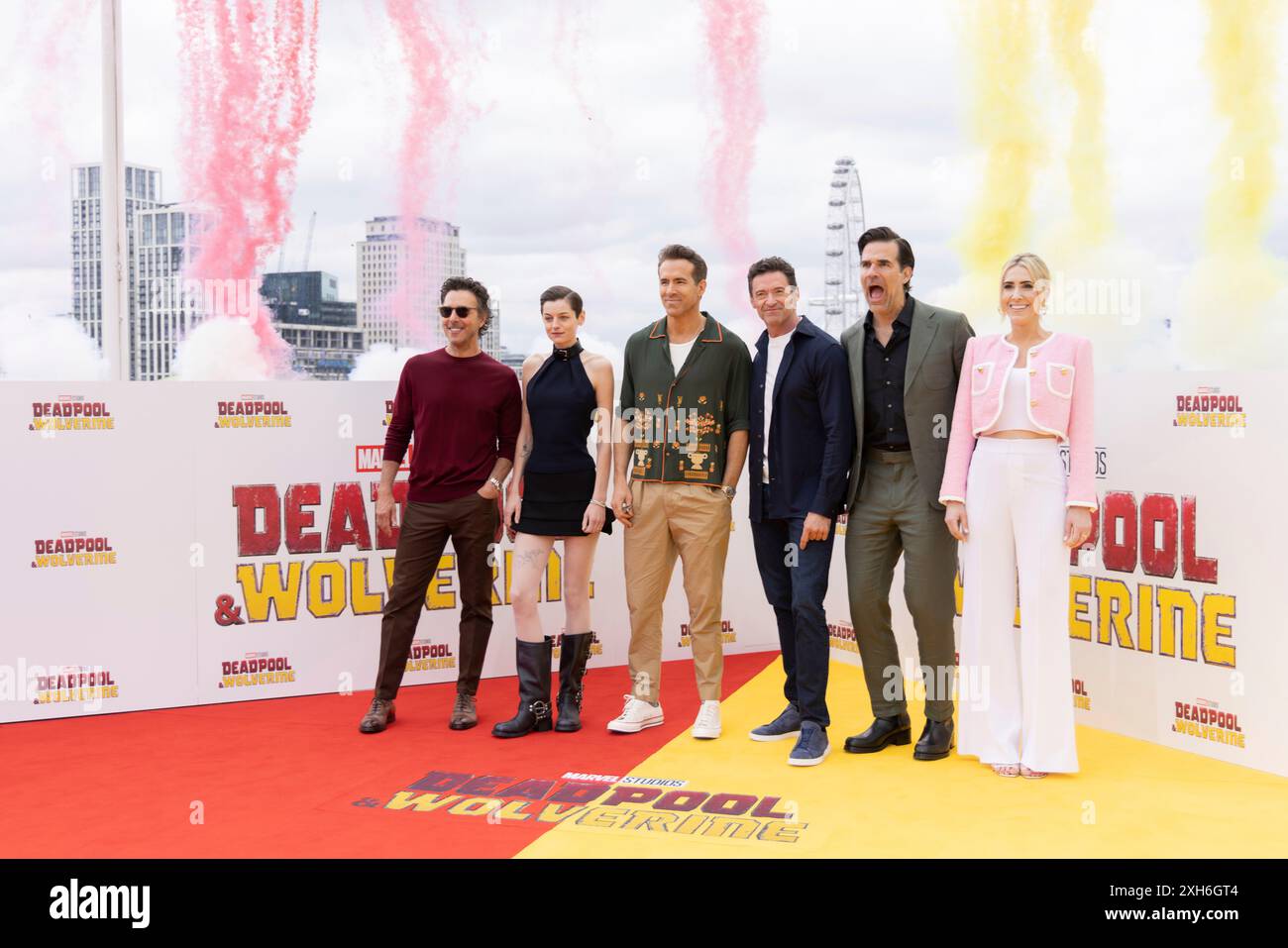 Shawn Levy, Emma Corrin, Ryan Reynolds, Hugh Jackman, Rob Delaney and ...