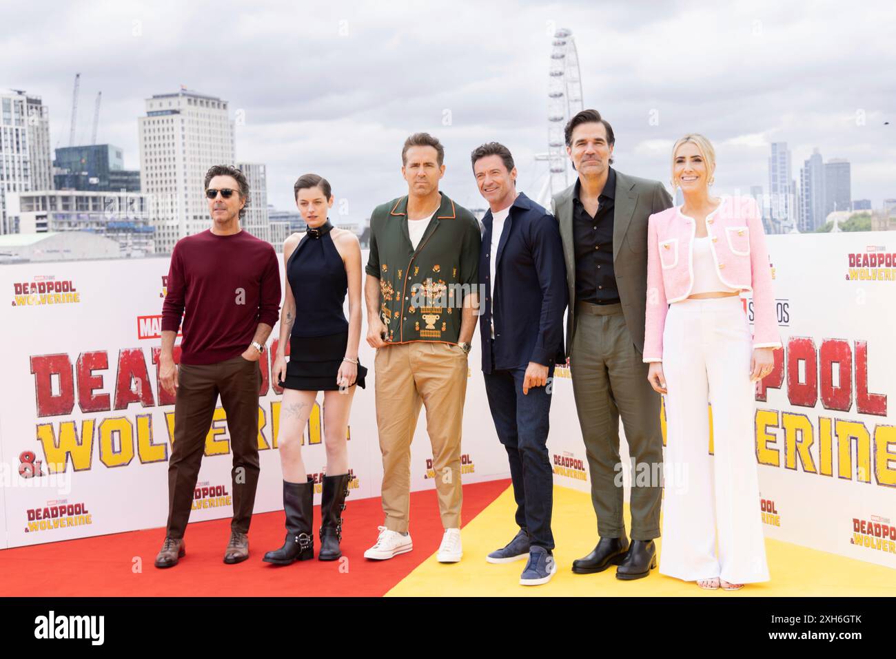 Shawn Levy, Emma Corrin, Ryan Reynolds, Hugh Jackman, Rob Delaney and ...