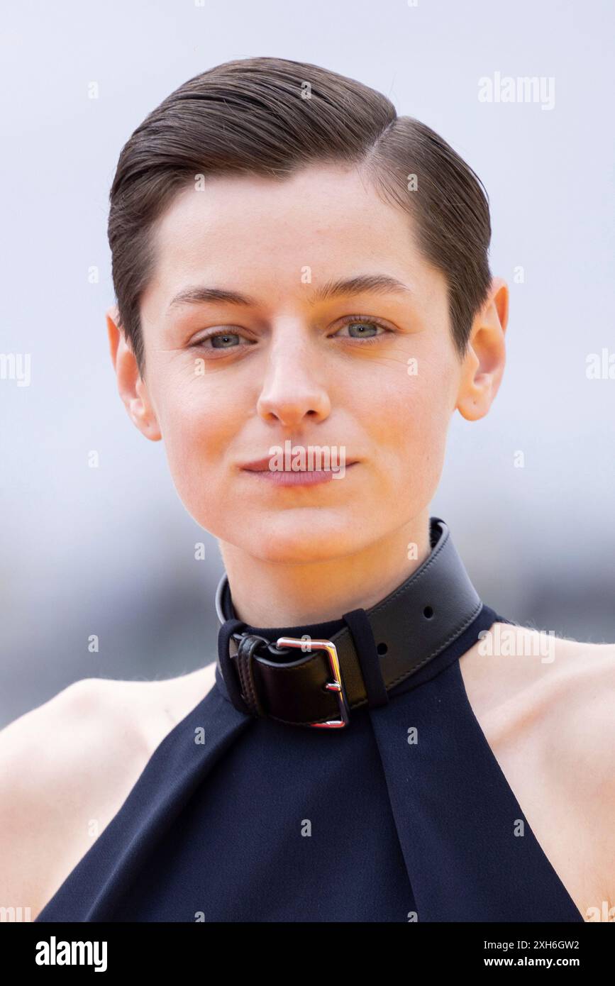 Emma Corrin poses for photographers at the photo call for the film ...