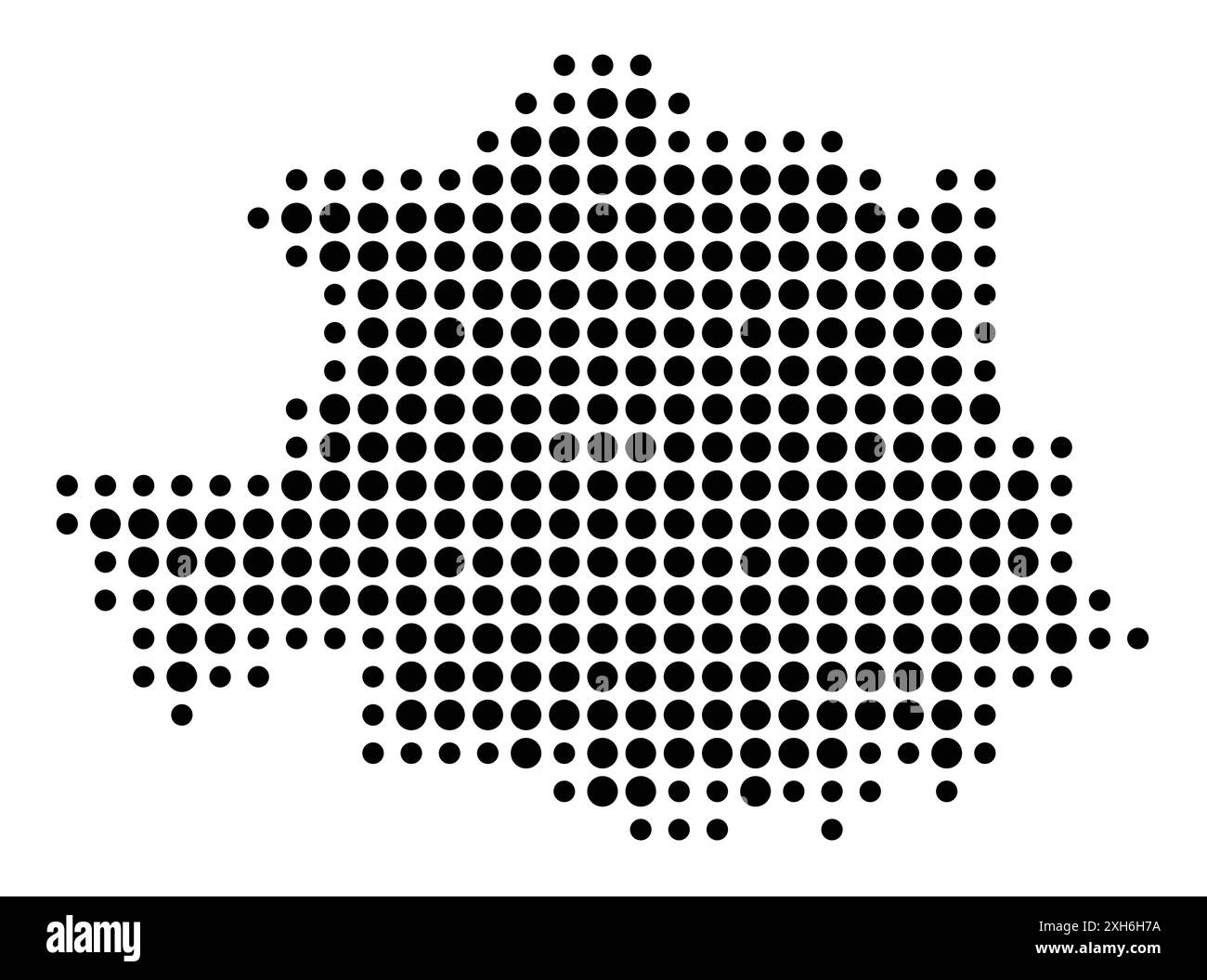 Caceres vector outline map Stock Vector Images - Alamy