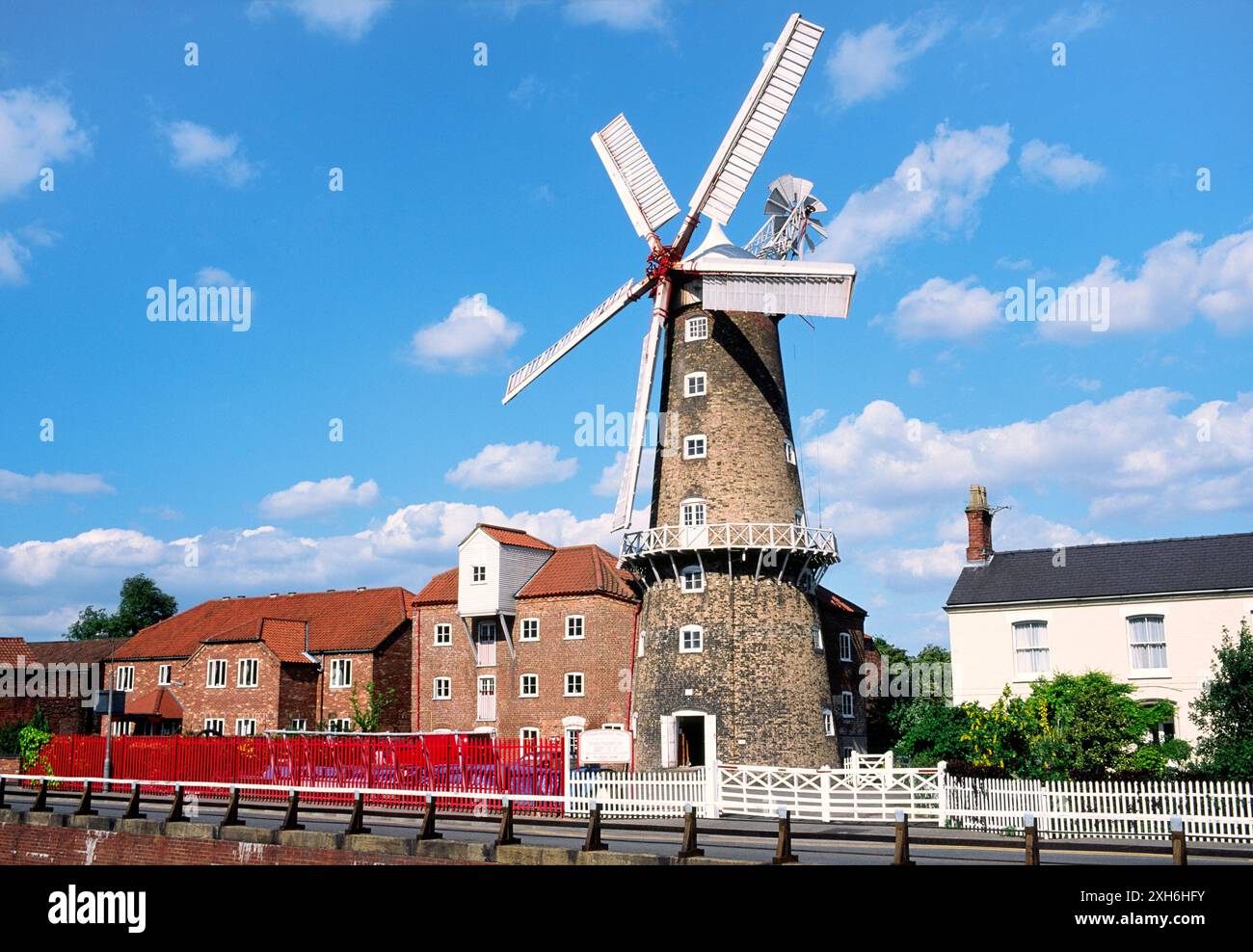 Maud Foster Windmill built in 1819 in the town of Boston, Lincolnshire ...