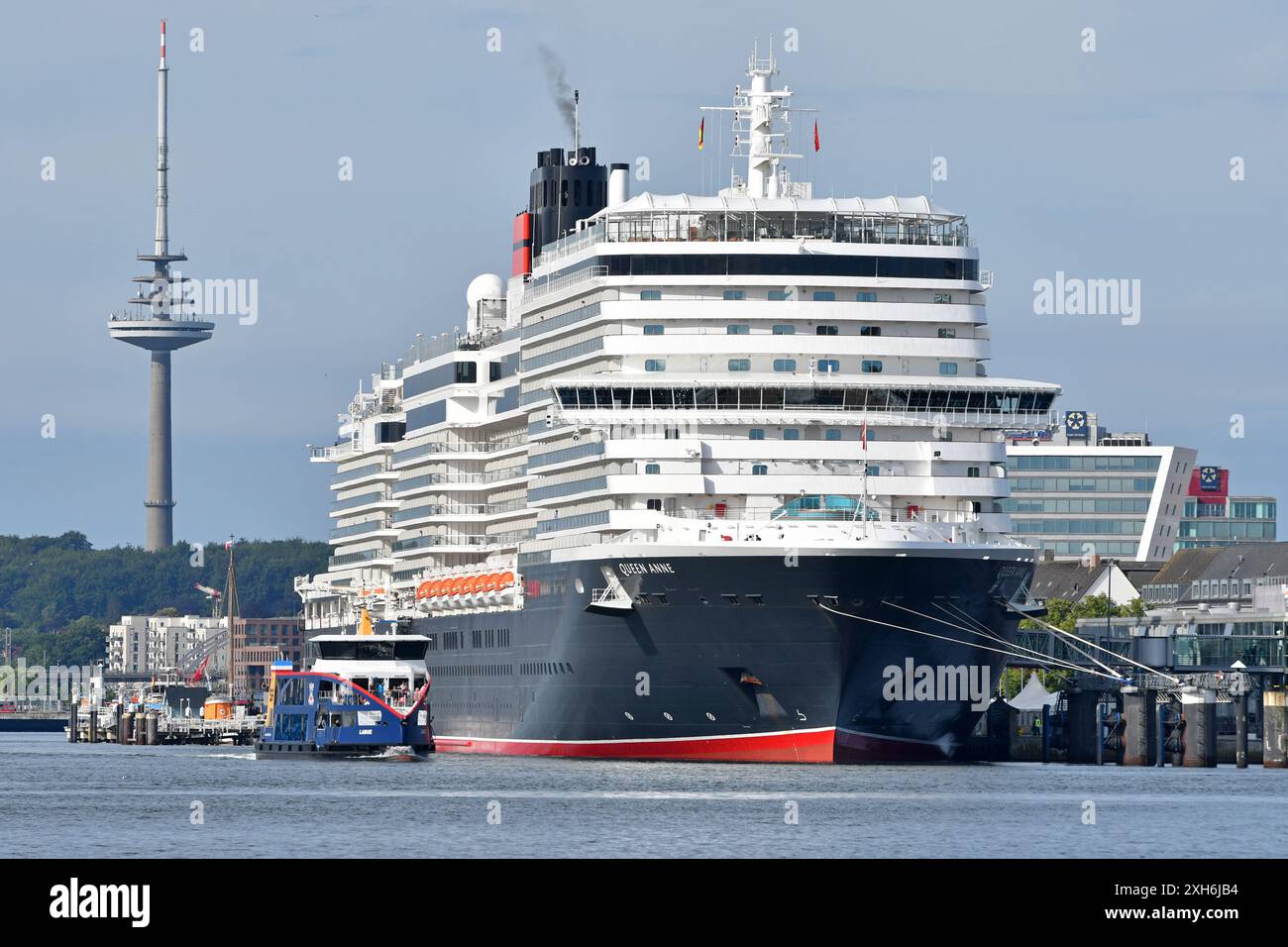Cunard Line's cruiseship QUEEN ANNE moored at Ostseekai-Terminal in ...