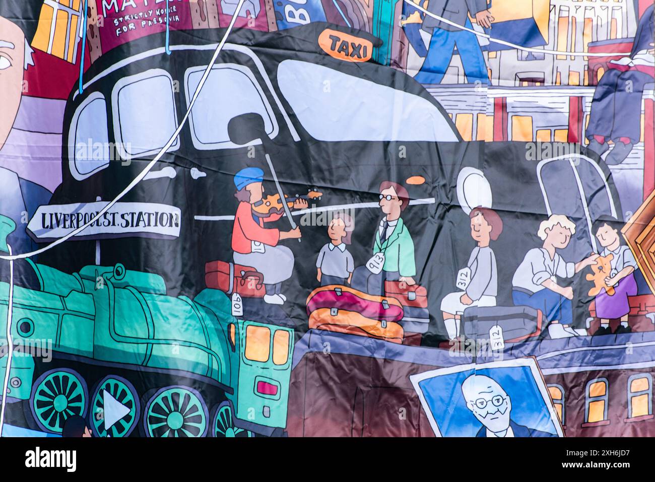 London, 12 July 2024, London Jewish Mural installation at JW3 Community ...