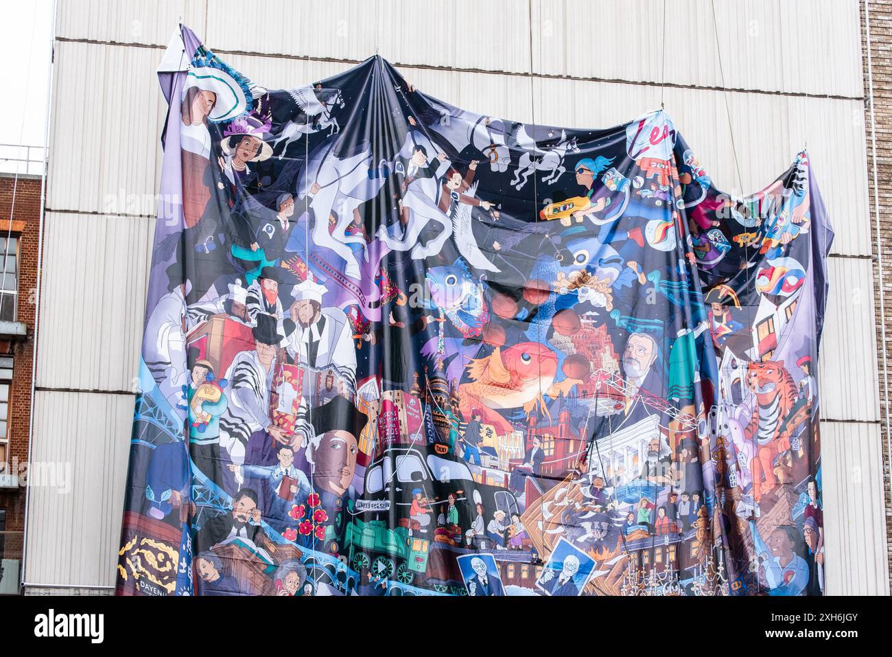 London, 12 July 2024, London Jewish Mural installation at JW3 Community ...