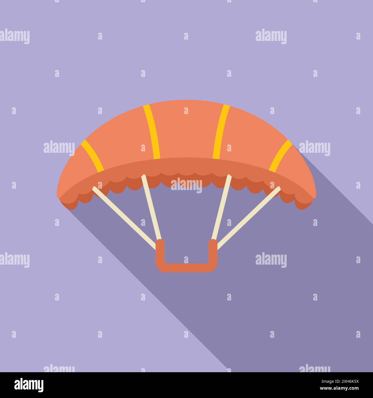 Open parachute floating gently through the air, representing concepts ...