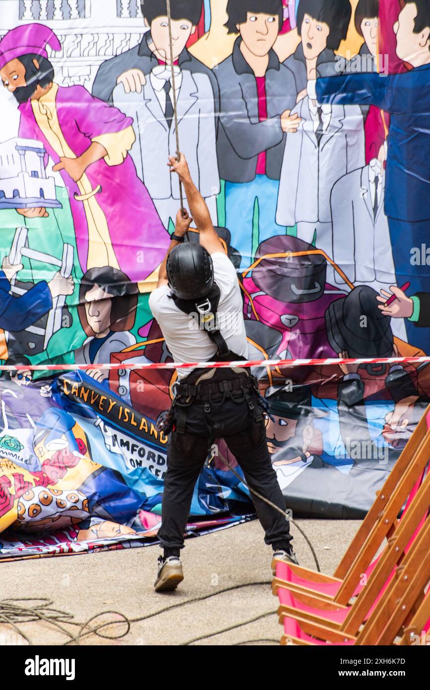 London, 12 July 2024, London Jewish Mural installation at JW3 Community ...