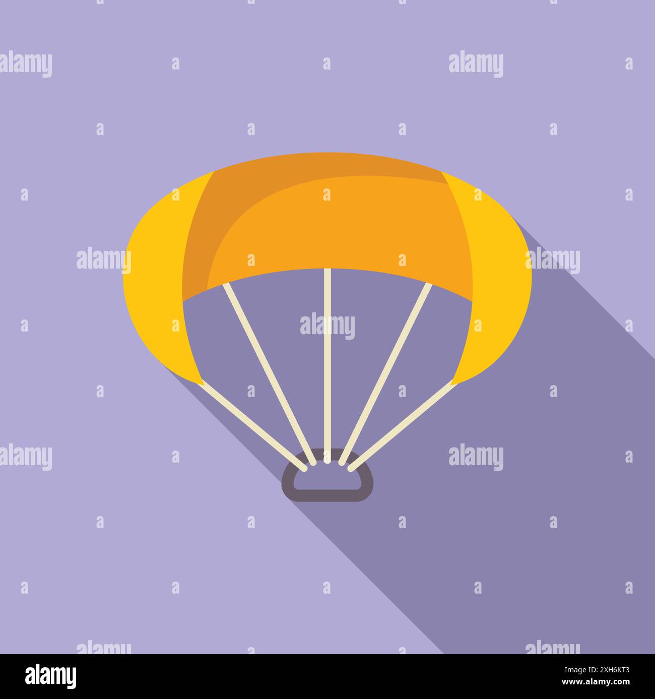 Yellow parachute is floating through the air, offering a thrilling ...