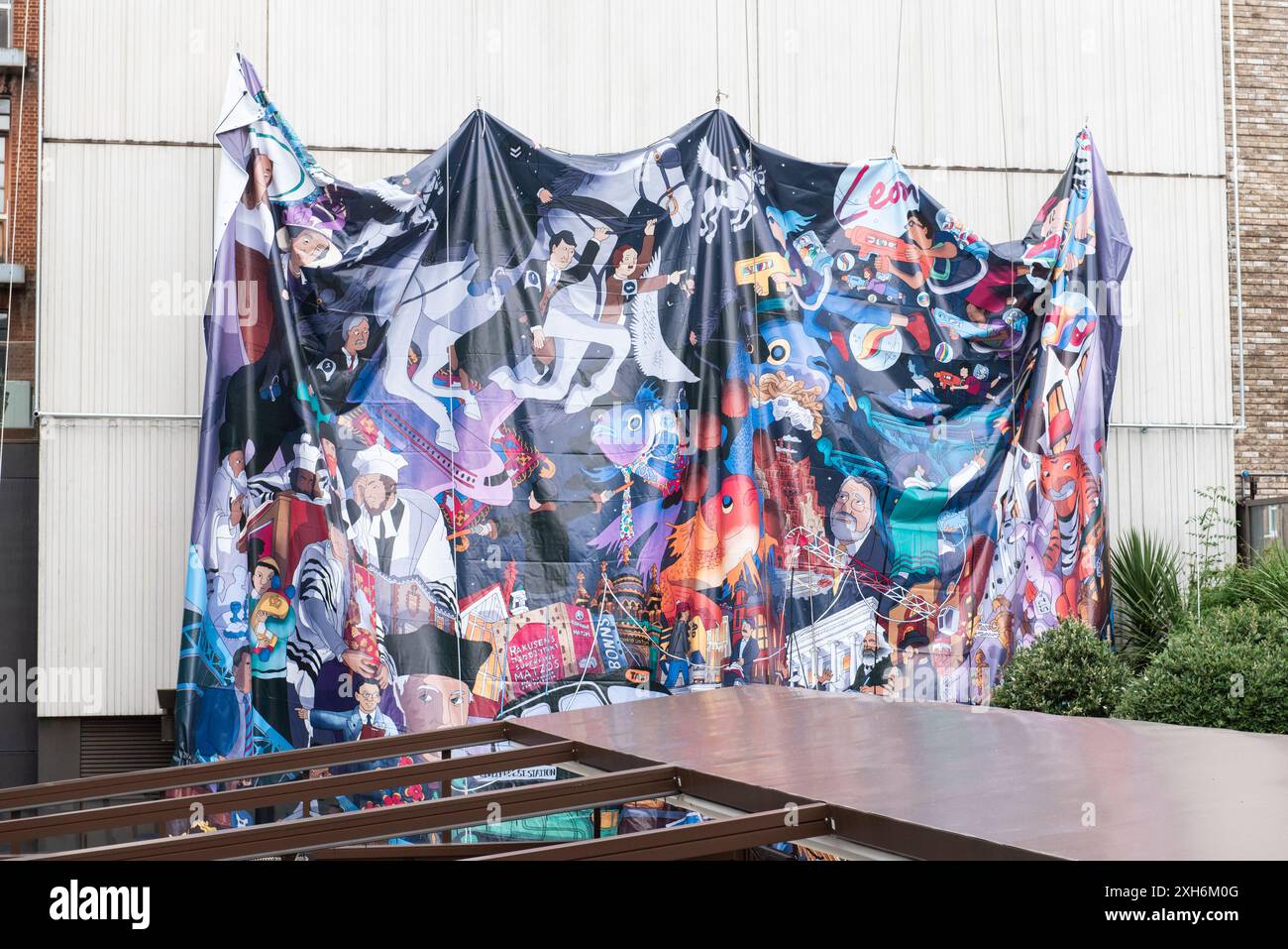 London, 12 July 2024, London Jewish Mural installation at JW3 Community ...
