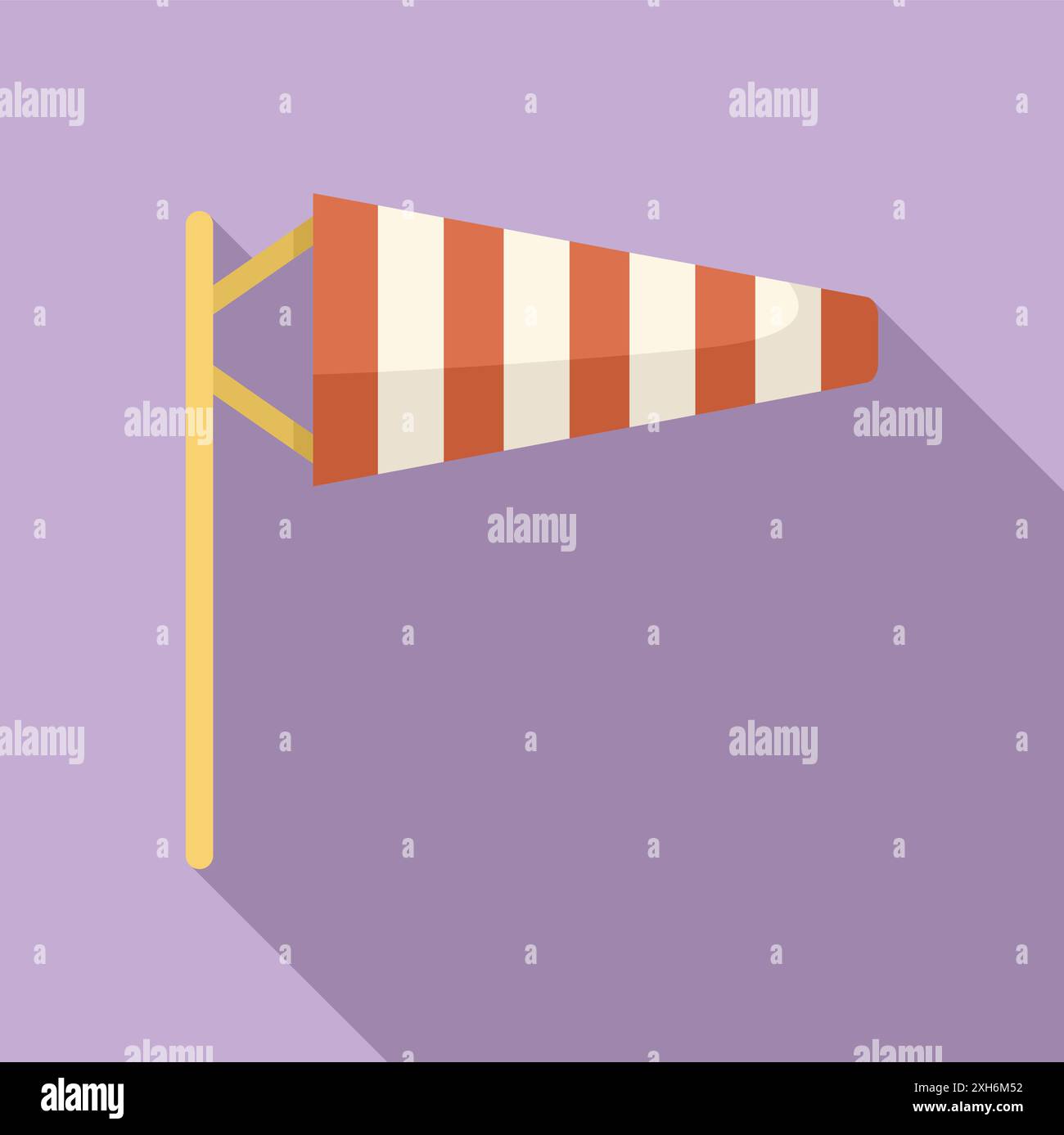 Red and white windsock showing wind direction Stock Vector Image & Art ...