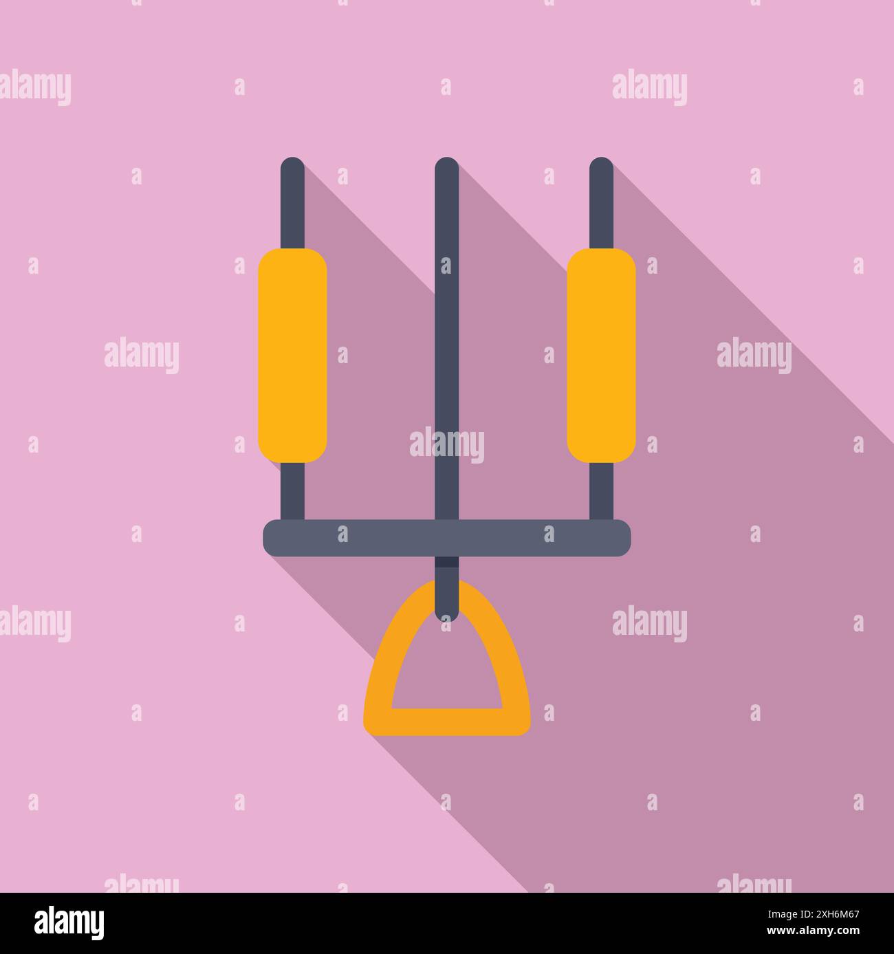 Gym equipment icon showing handles and a triangle grip for working out ...