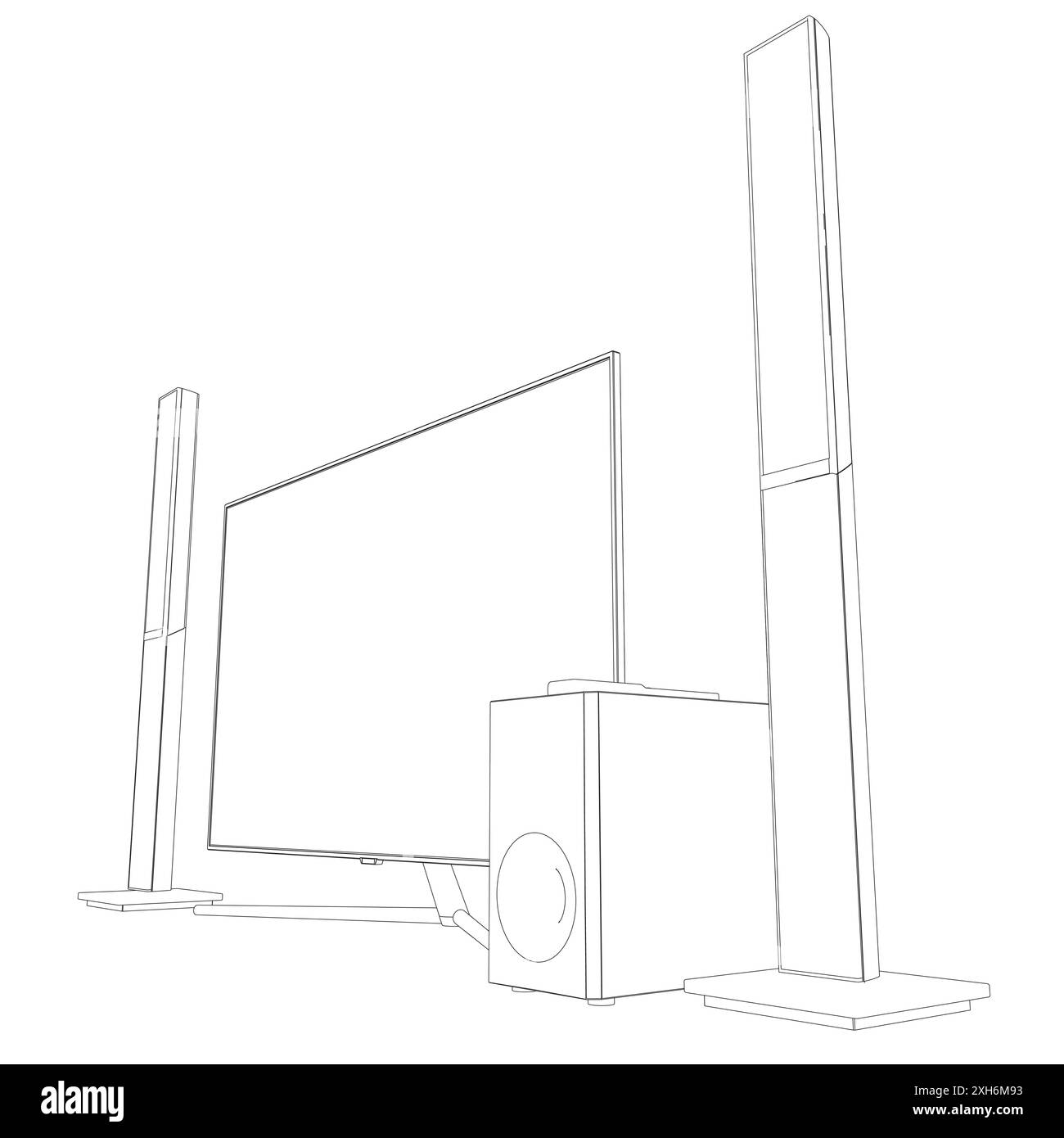 Contour TV home theater with sound speaker design. Speakers and ...