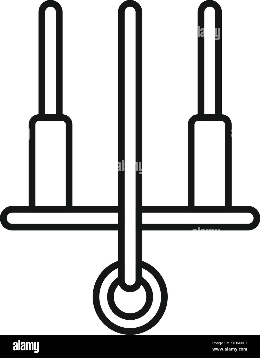 Cricket wickets icon. Outline cricket wickets icon for web design ...