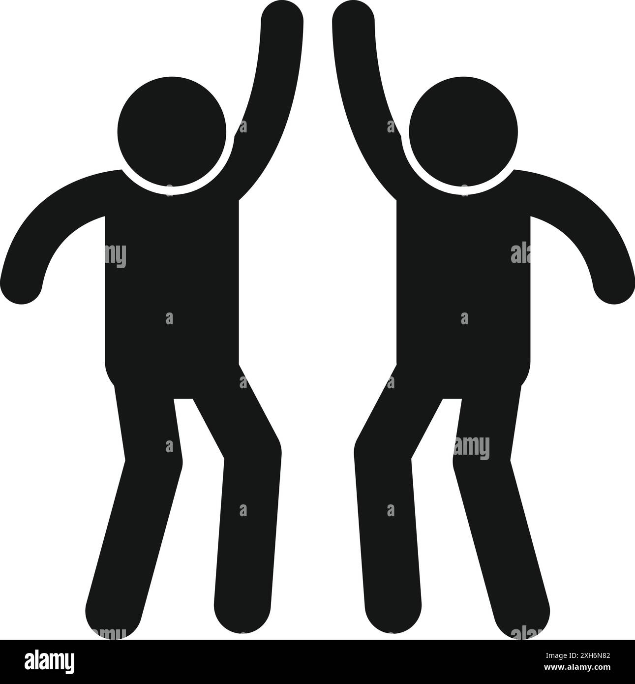 Business team giving high five Black and White Stock Photos & Images ...