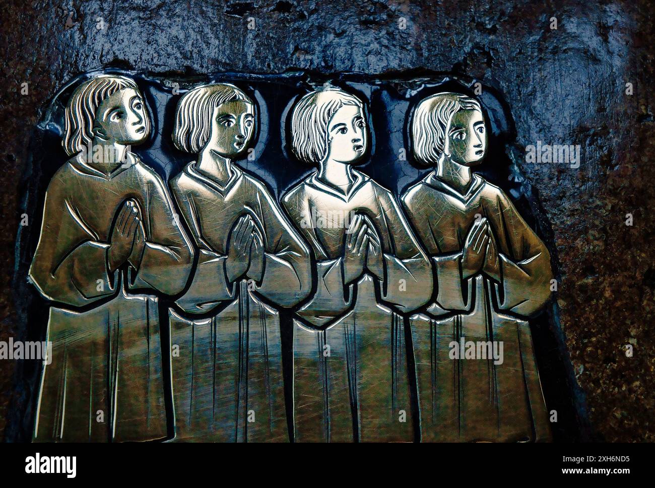 Worcester Cathedral, England. Victorian gothic style brasses by Hardman ...