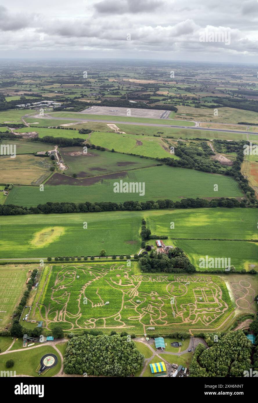 An aerial view of this year's York Maze which is celebrating 25 Years ...
