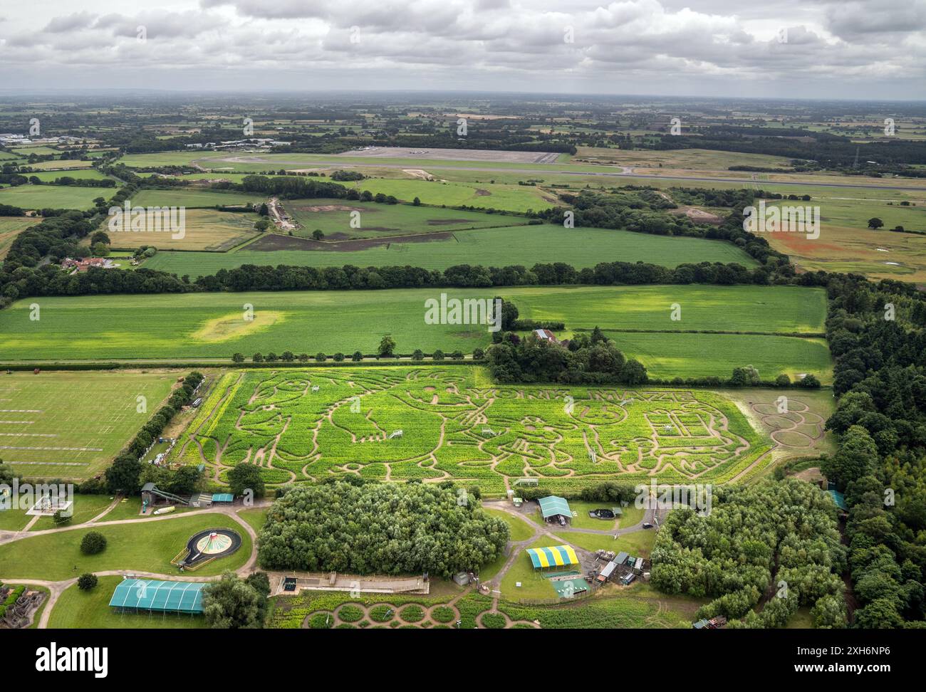 An aerial view of this year's York Maze which is celebrating 25 Years ...