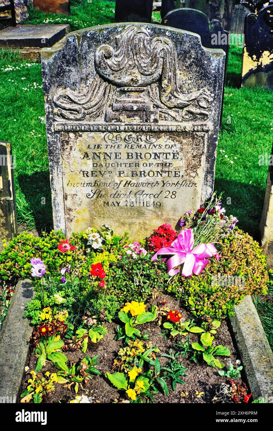 The grave of Anne Bronte in St. Mary's Church, Scarborough, North ...
