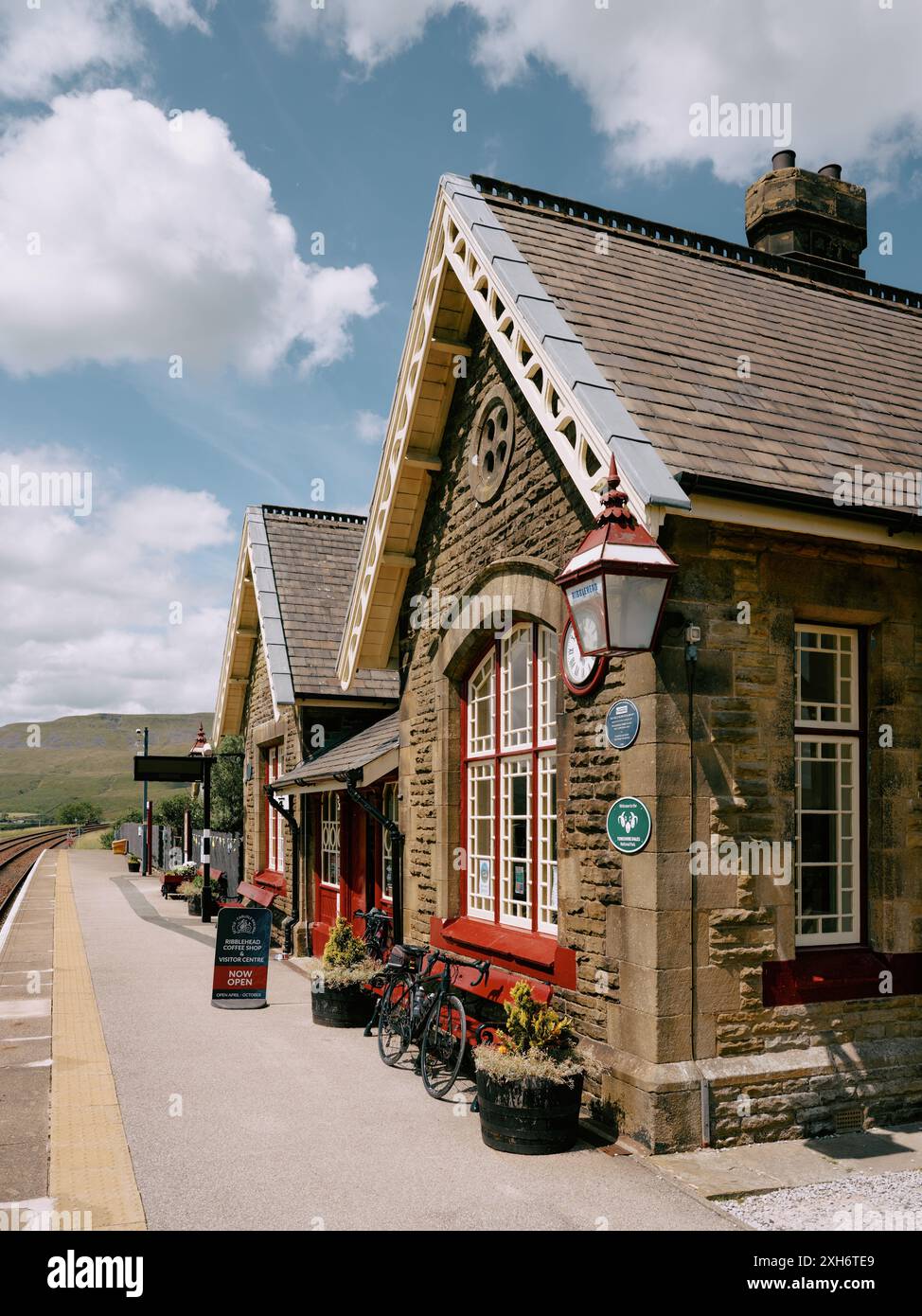 Ribblehead railway station and platform on the Settle and Carlisle Line ...