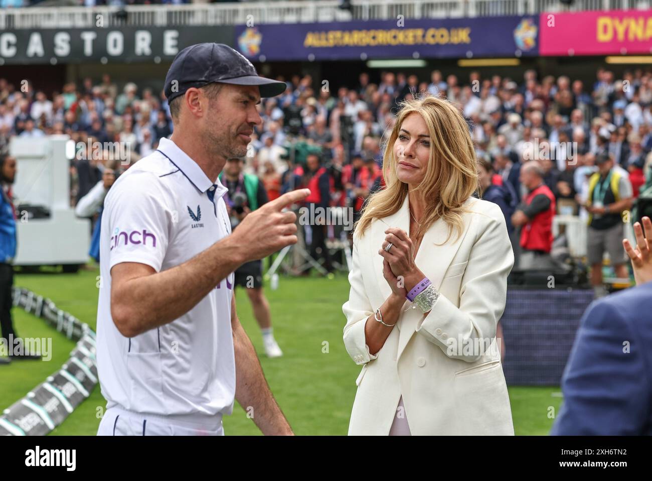 James Anderson of England with his wife Daniella Lloyd during the ...