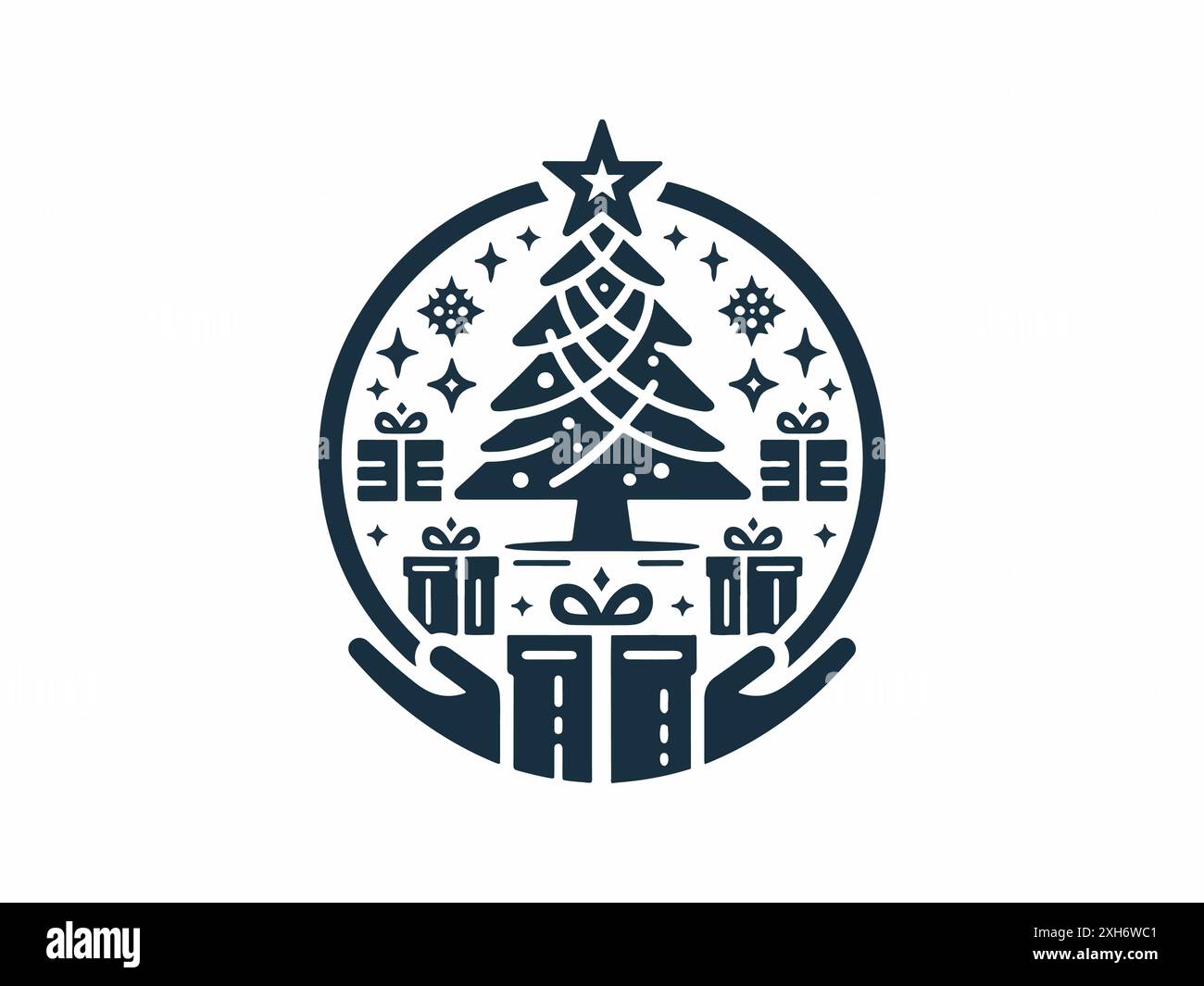 Christmas tree logo Stock Vector Image & Art - Alamy