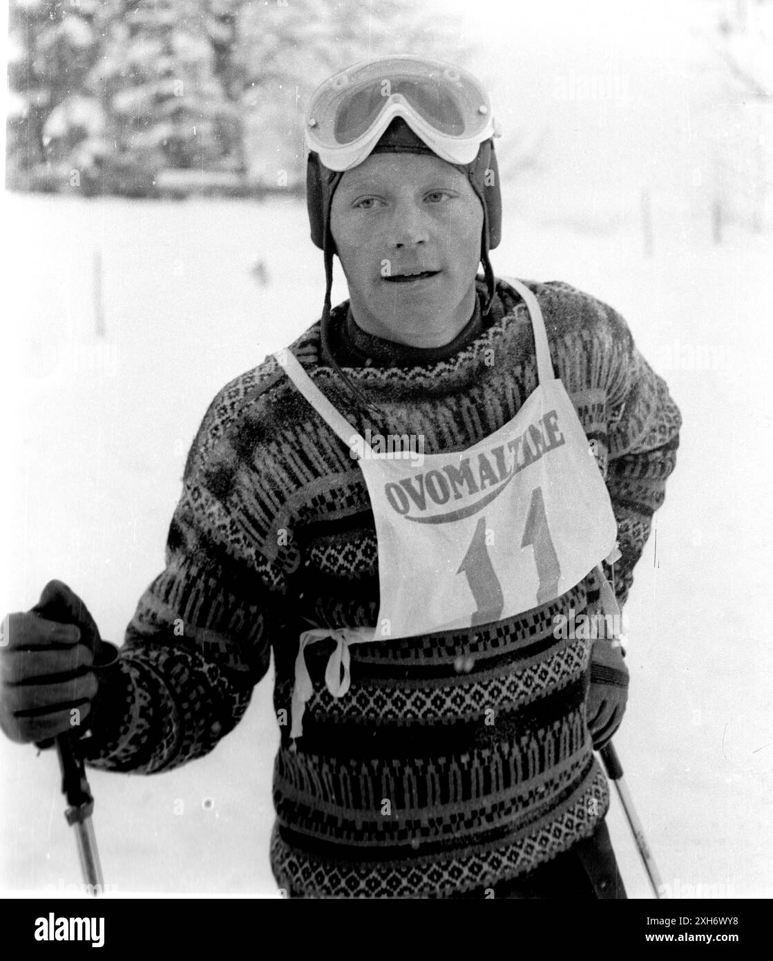 "Lauberhorn race 12.01.1960 Portrait of Ludwig ""Luggi"" Leitner ...