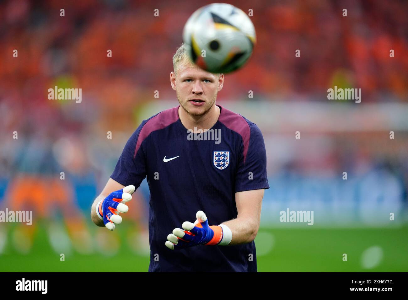 England goalkeeper Aaron Ramsdale before the UEFA Euro 2024, semi-final ...