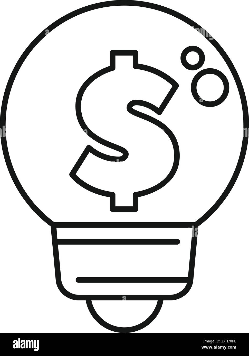 Bulb and dollar sign representing business idea hi-res stock ...