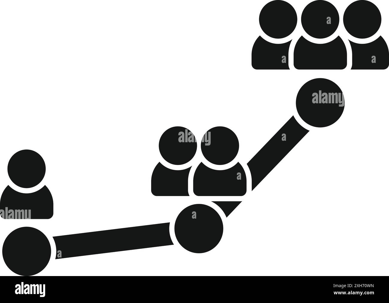 Icon showing people connecting with each other, growing their ...