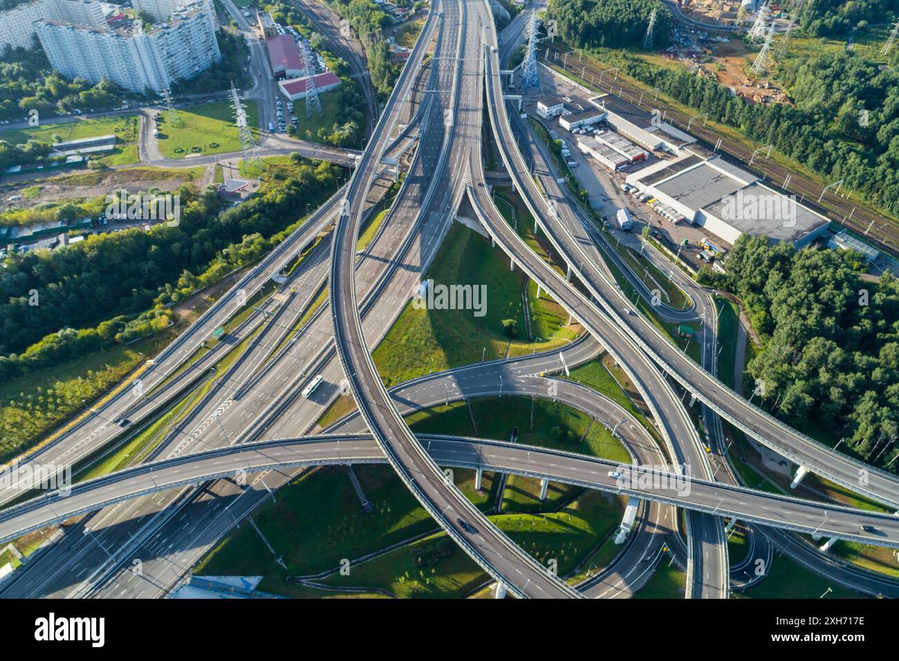 Highway interchange traffic aerial shot hi-res stock photography and ...