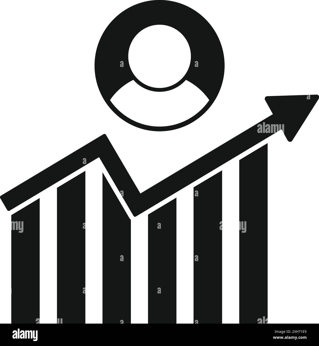 Simple yet effective icon representing career progression and financial ...