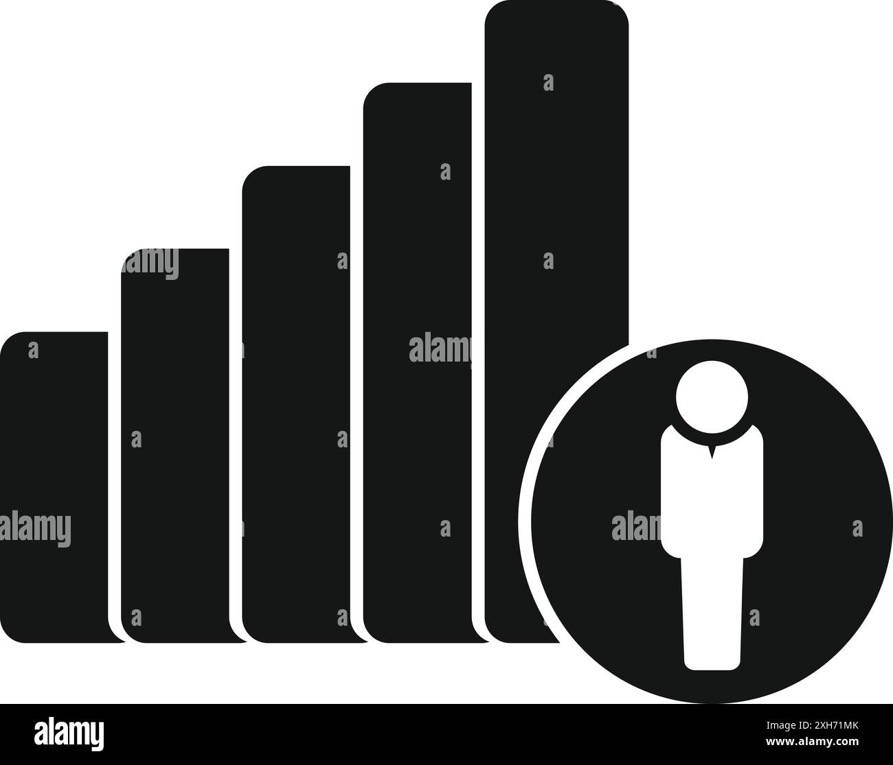 Simple icon representing career progression and business success Stock ...