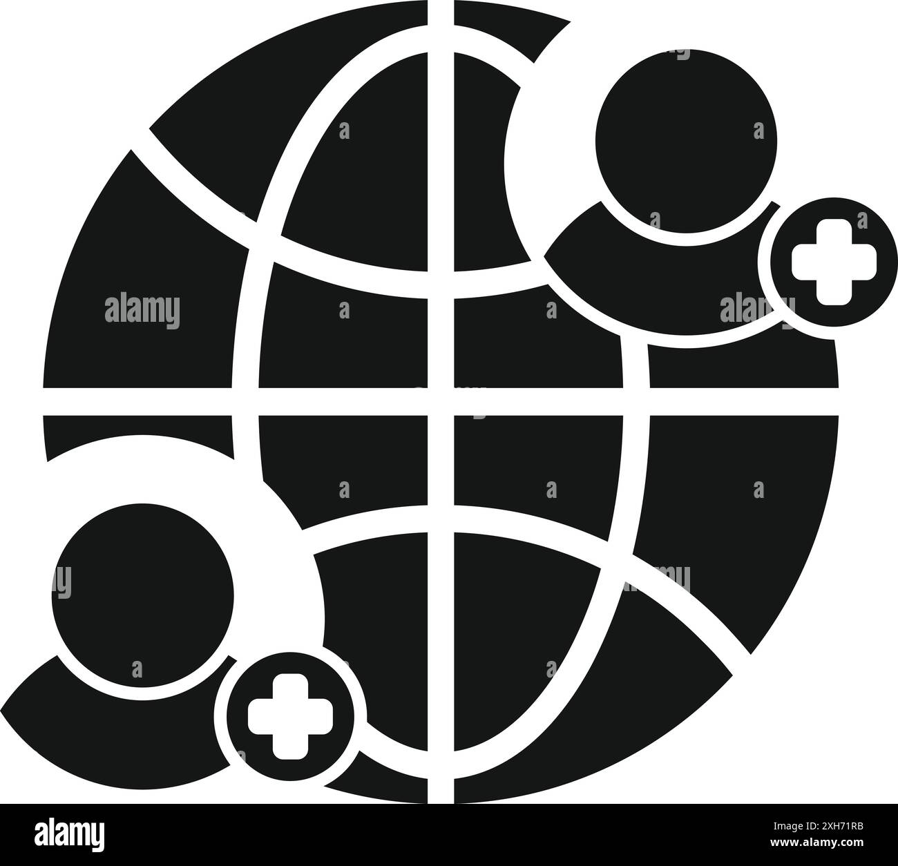 Icon Representing Global Healthcare Network Connecting Patients And Medical Professionals For