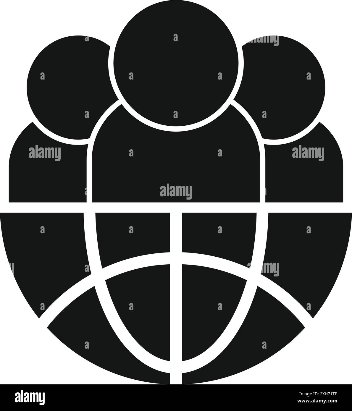 Global community icon showing people connecting around world Stock ...