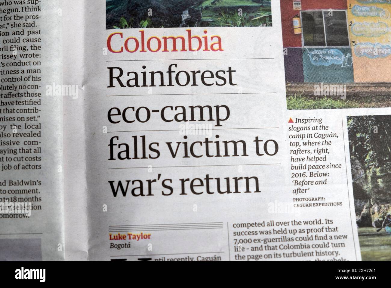 'Columbia Rainforest eco-camp falls victim to war's return' Guardian ...