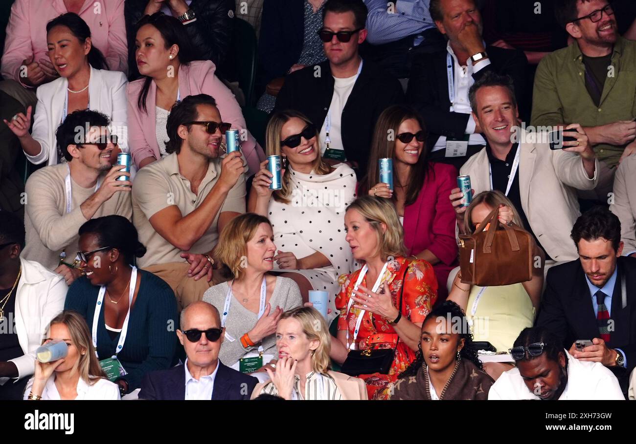 Margot Robbie and Tom Ackerley on day twelve of the 2024 Wimbledon ...
