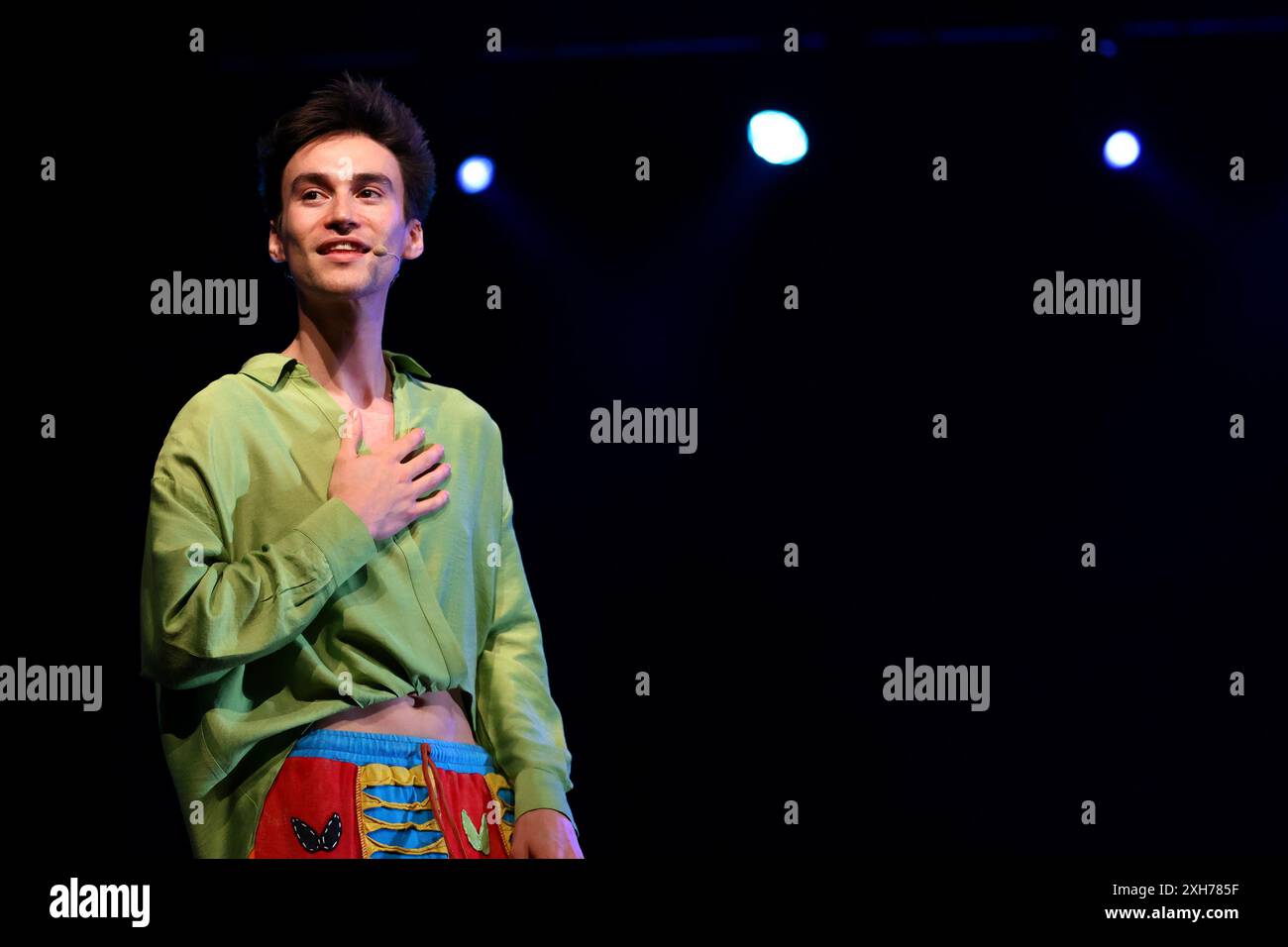 Singer and songwriter Jacob Collier is performing during a concert at ...