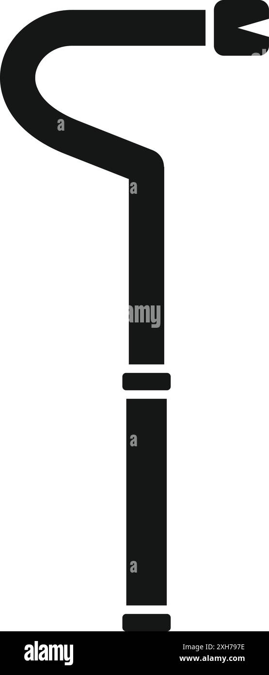 Simple vector illustration of a crowbar, a tool commonly used for ...