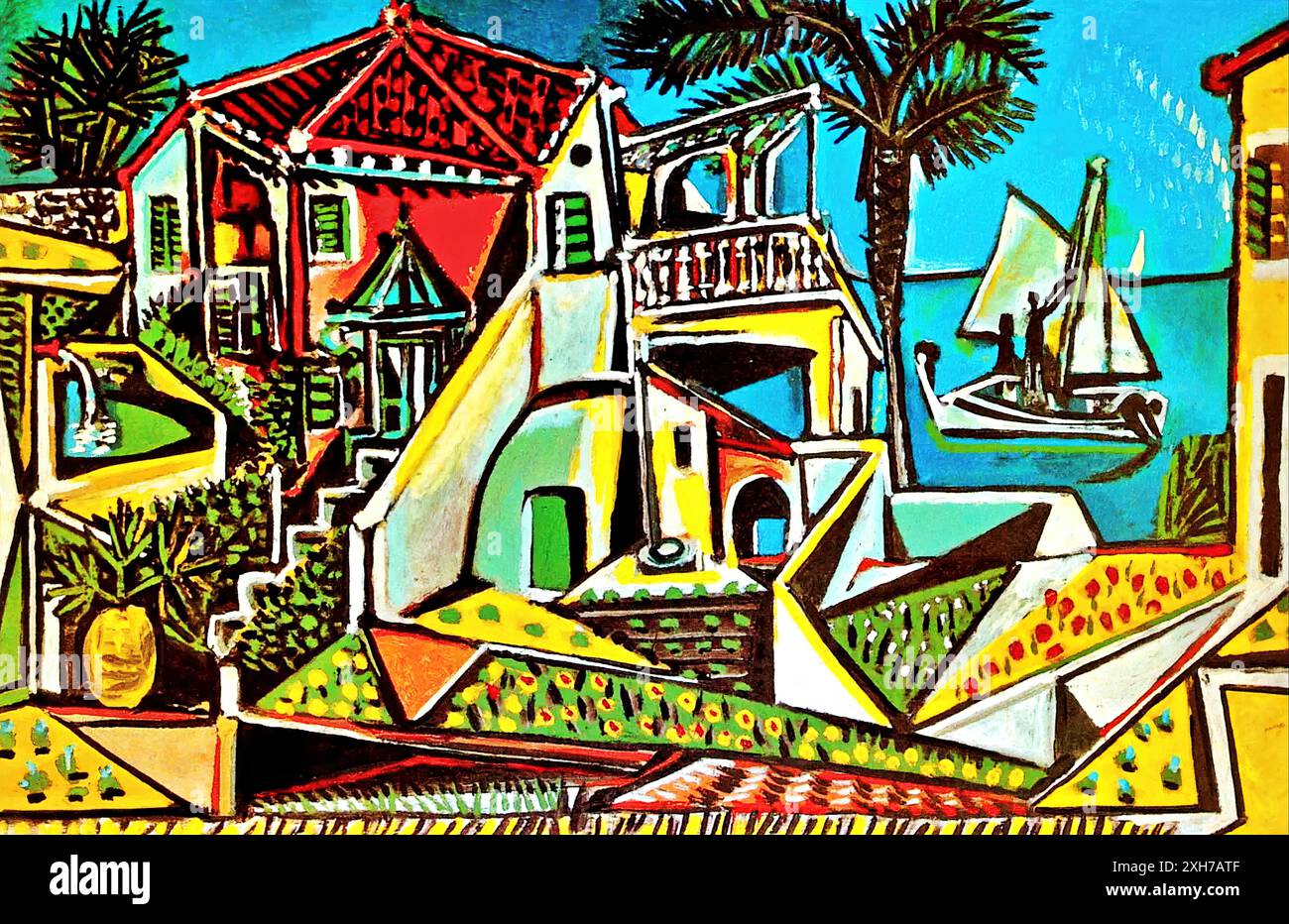 Landscape on the Mediterranean Sea, 1952 (Painting) by Artist Picasso ...