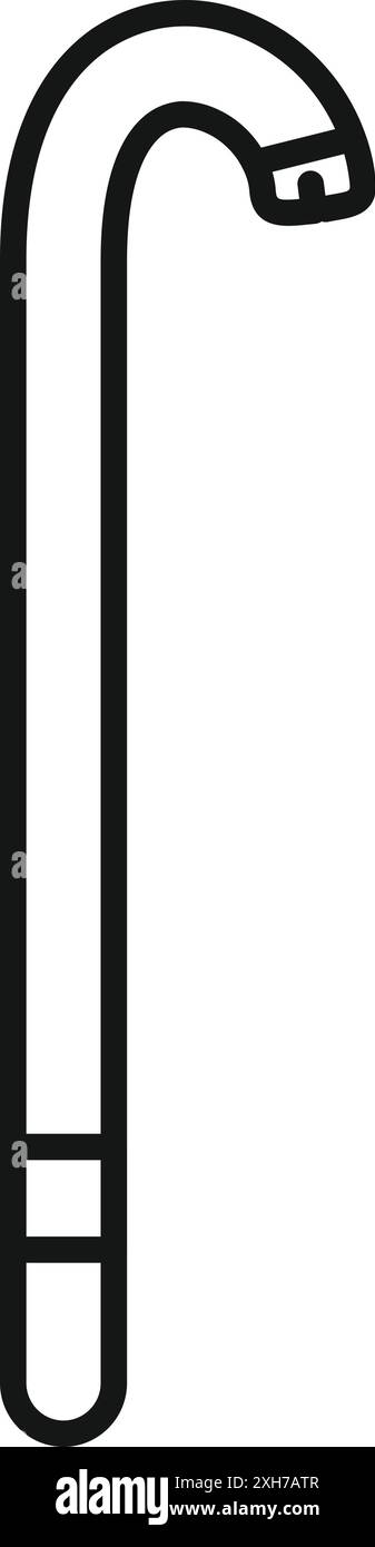 Simple line icon of a snorkel, evoking underwater exploration and ...